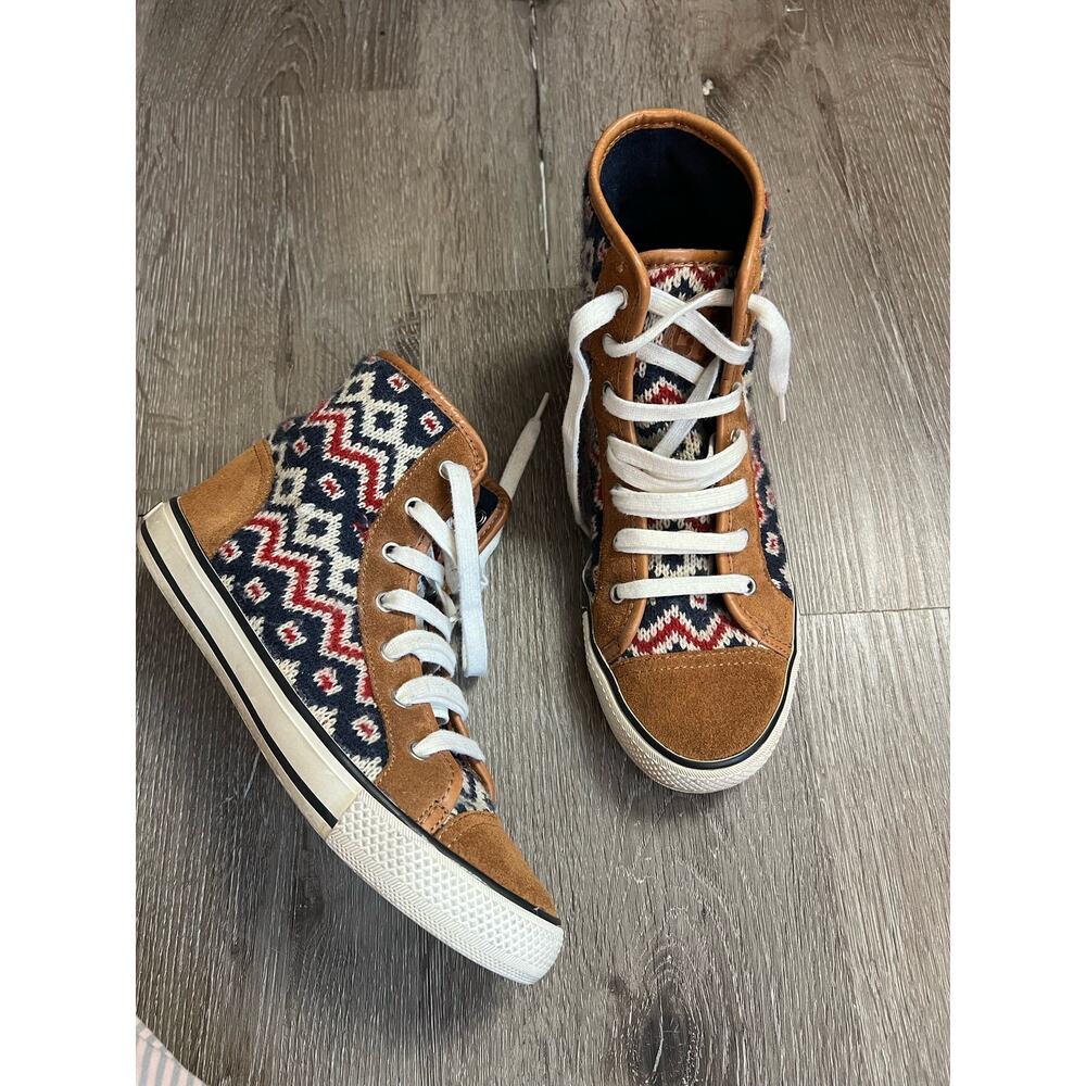 Tory Burch Noah Aztec Knit Suede High Top Sneakers Wo… - Gem